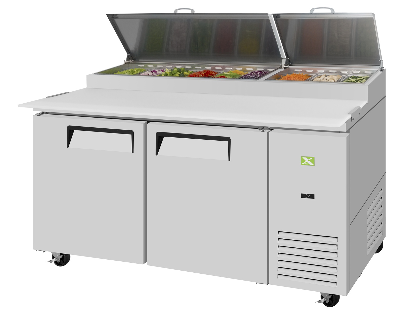 XPR-67-N 2DR Pizza Prep Table RefrigeratorORDERS